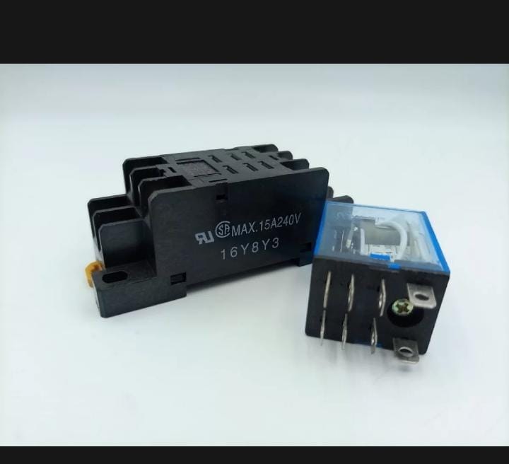 General Purpose Relay 8 pins - MODEL: LY2 24VDC OMRON with Base | Daraz.pk