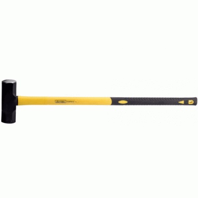 Heavy Duty 10LB Sledge Hammer With Heat Treated Polished Black Head and ...