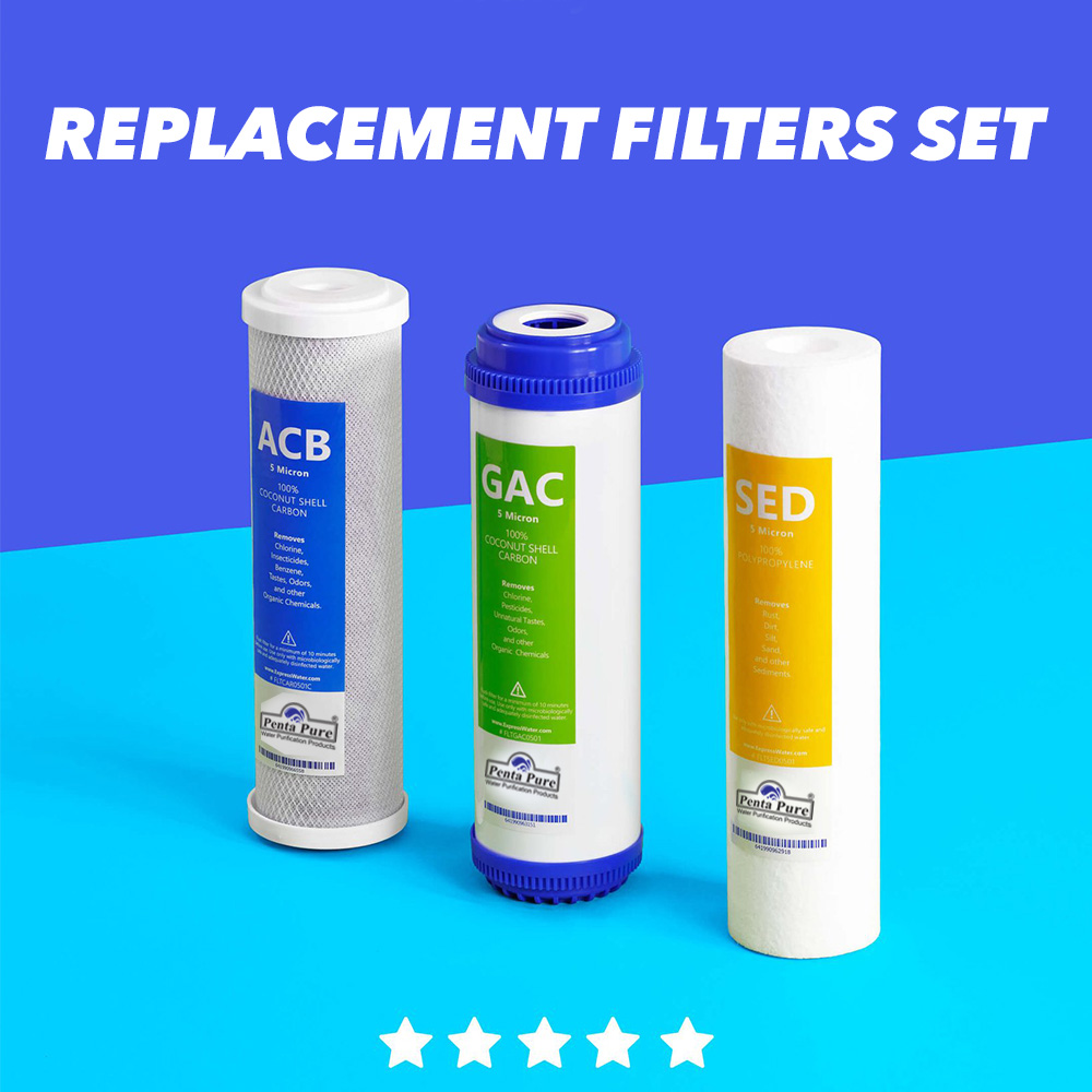 Water Filter Cartridge Set PentaPure Taiwan replacement filters for ro ...