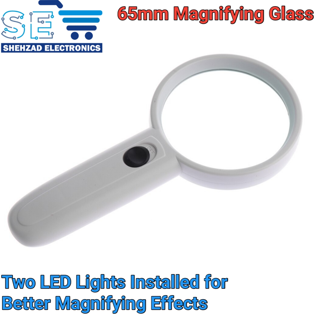 15X Magnifier Magnifying Glass Portable With 2 LED Light | Daraz.pk