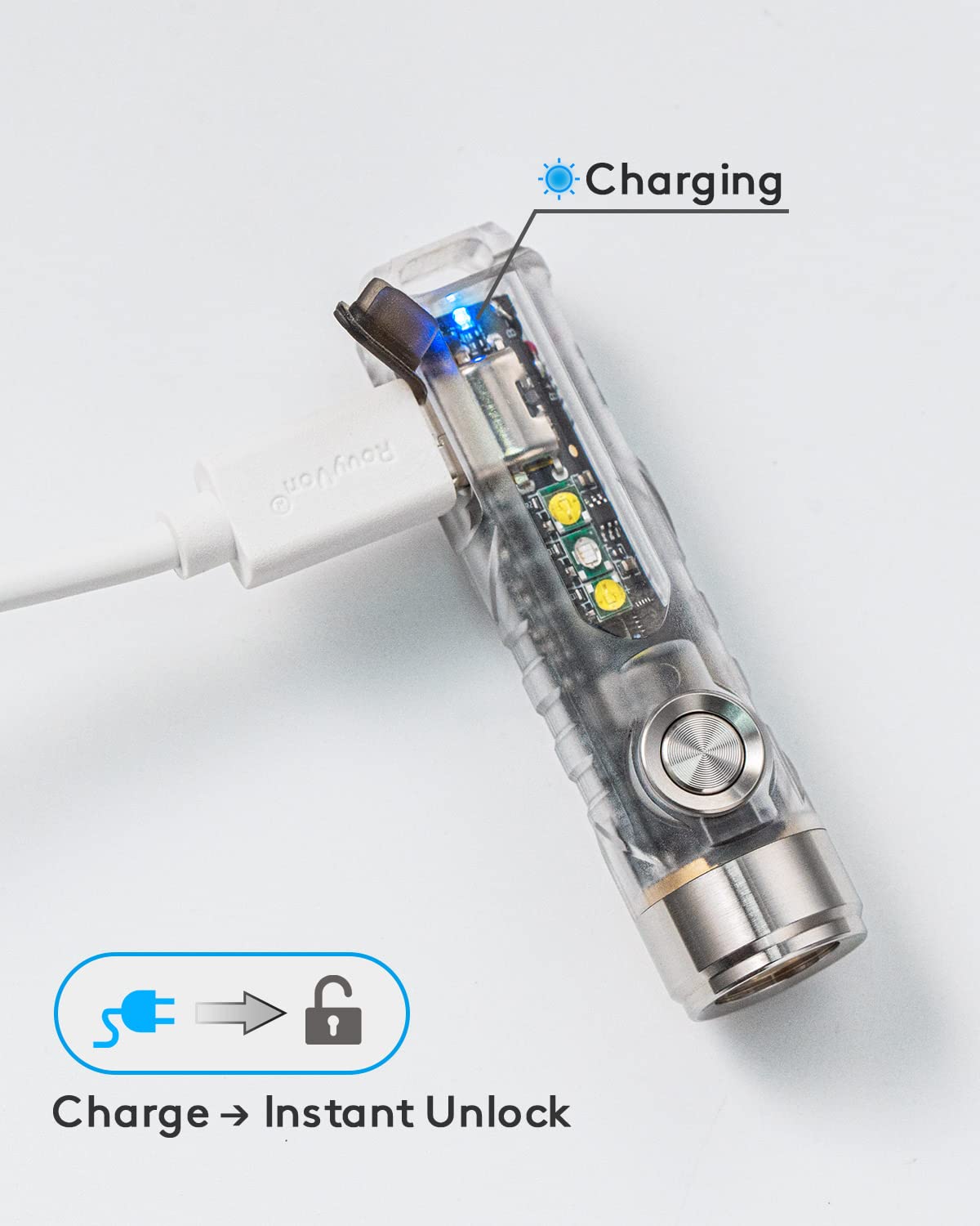 650 Lumen Mini Flashlight RovyVon Aurora A8 4th Gen Keychain Flashlight ...