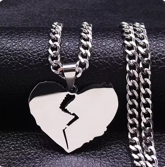 Heart broken pendant for women , New style trendy jewellery , Single ...