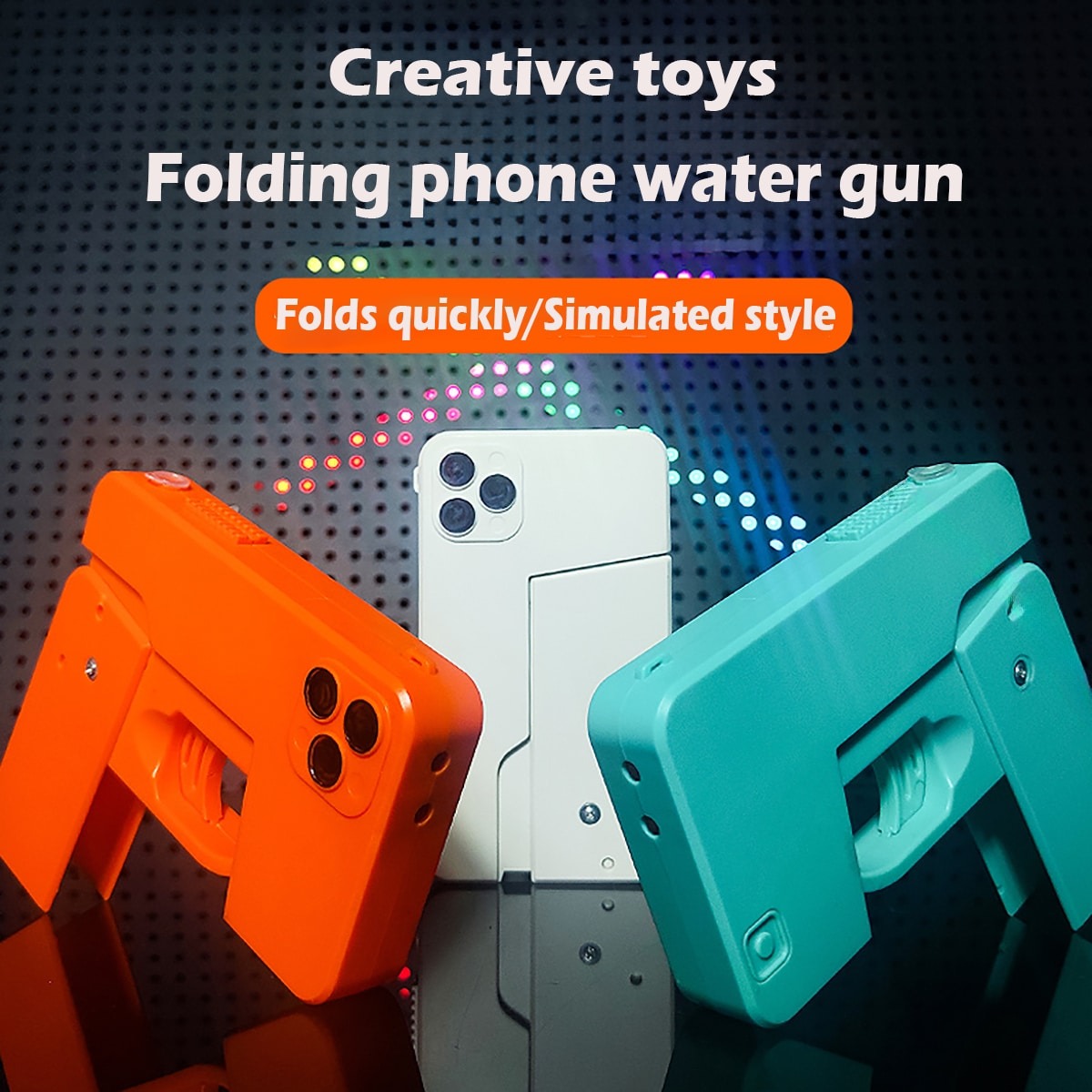 Creative Folding IPhone Toy Water Gun, Manual Shooting, Super Long ...