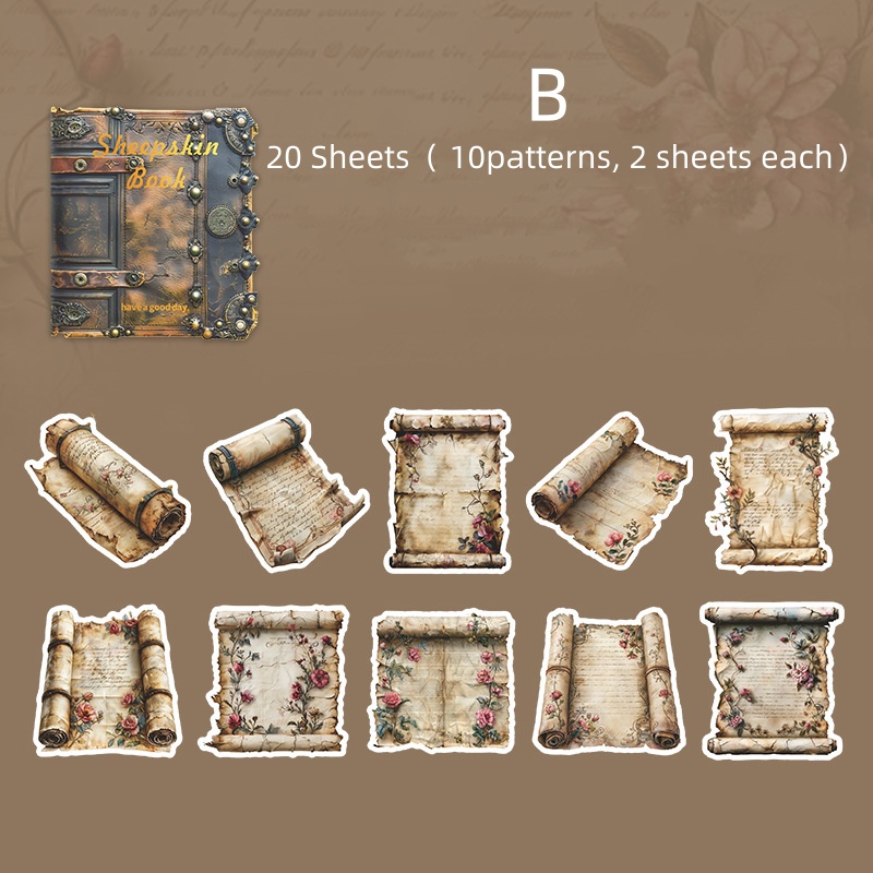 Panda Online 20PCS A Sheepskin Book Series Stickers Journal Diary ...