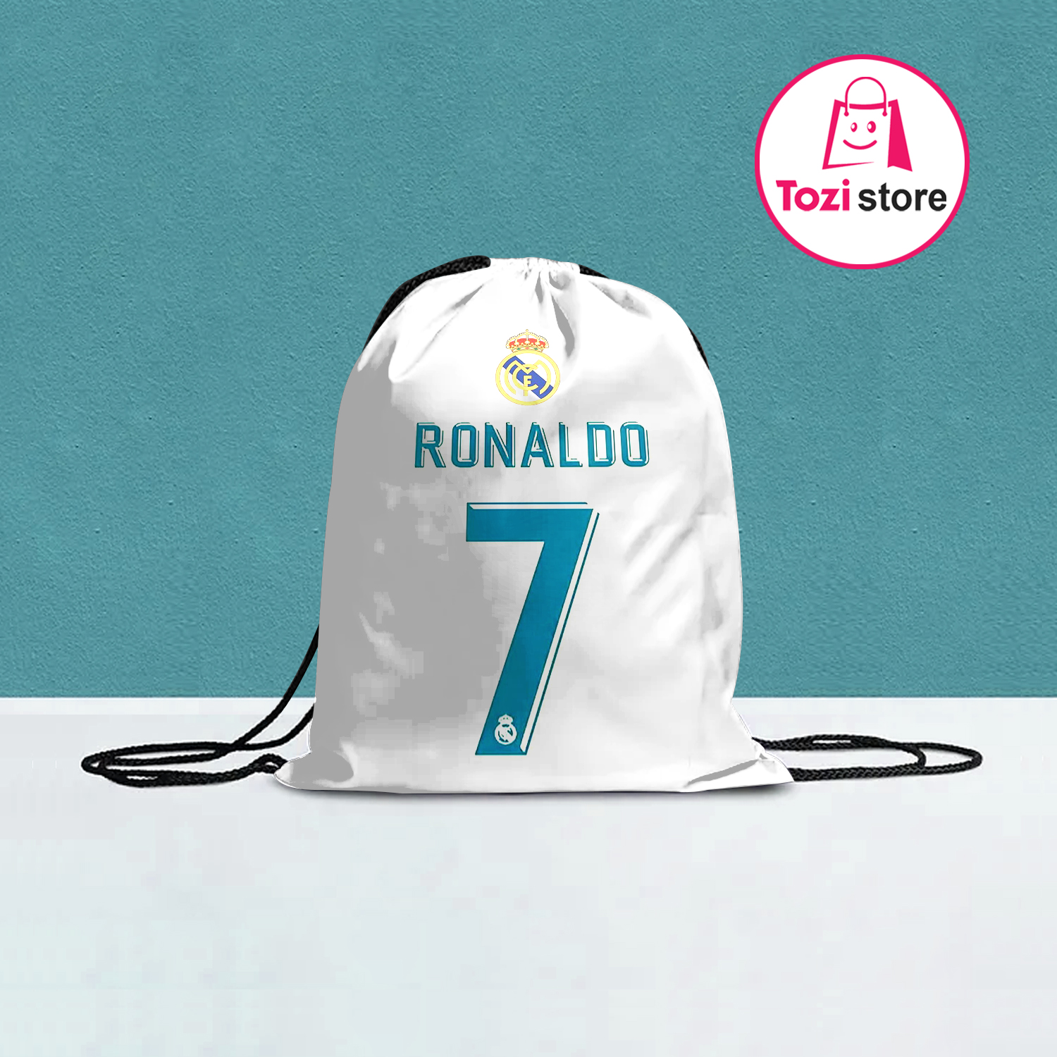 Ronaldo 7 Drawstring Digitally printed Bag For (Boys & girls) | Daraz.pk