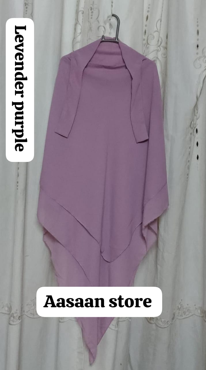 3 Layered Khimar Hijab - Three Layers Modest Hijab, Women's Clothing Three Layers Chiffon Khimar ...