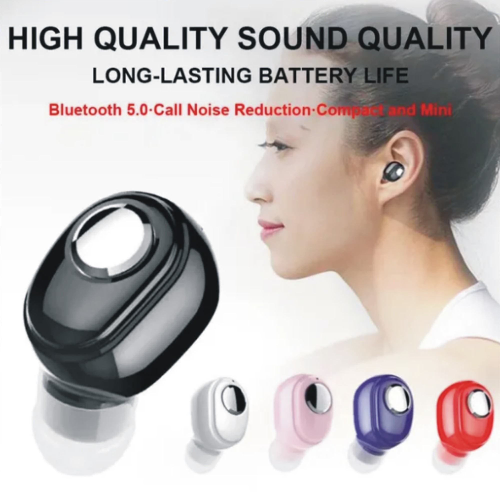 SR M16 Super Mini Invisible Ultra Bluetooth 5.0 Wireless Stereo Single ...