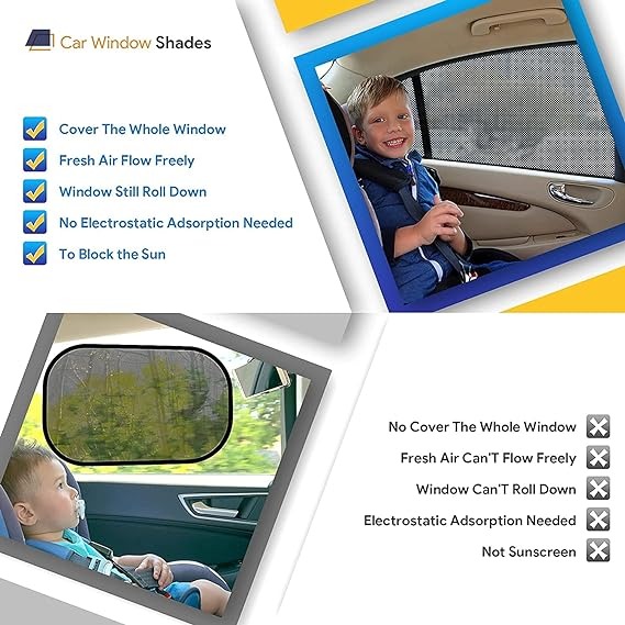 Window Cover 4 Pc Universal Mesh Car Window Screen Cover | Inspire ...