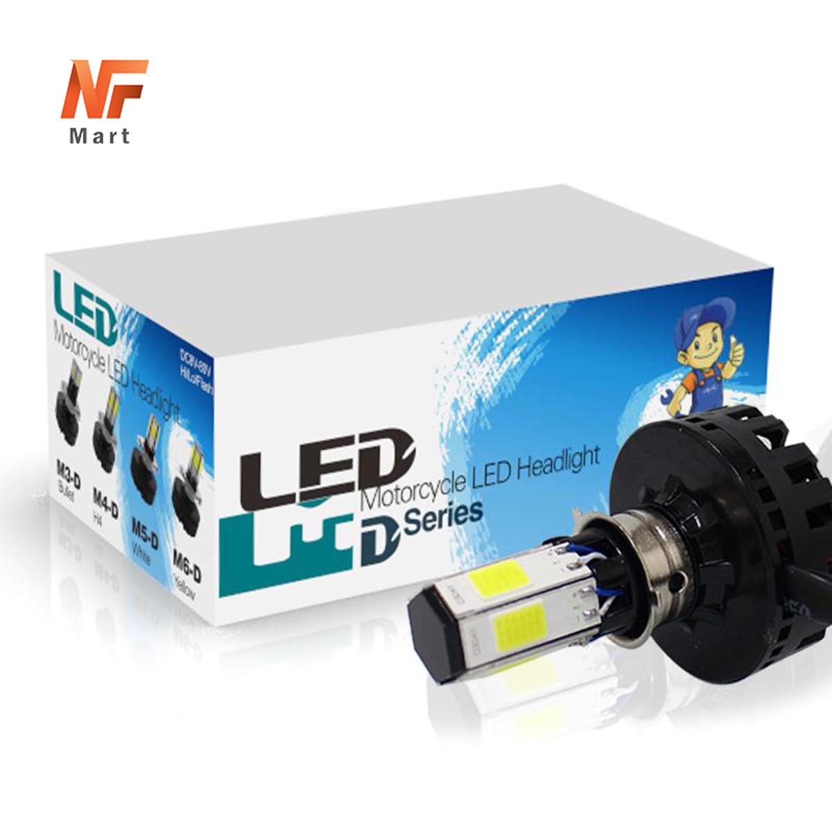 Bike Led Headlight Bulb M6 Headlight Lamp with Flasher 3 in 1 Modes for ...