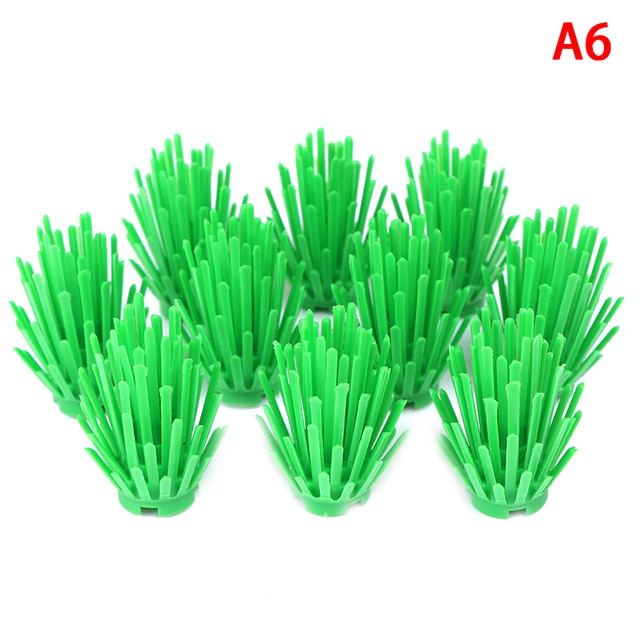 10pcs/lot Bush Trees Green Grass Building Bricks Plants Blocks City ...