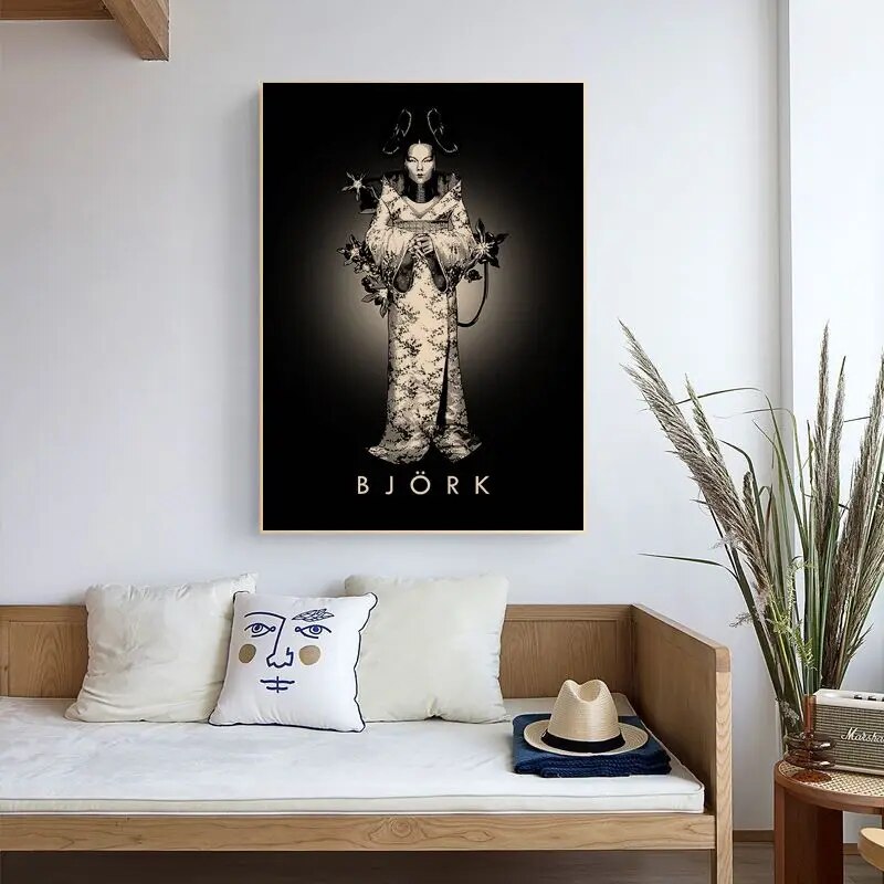 Bjork Funny Classic Anime Poster Wall Art Retro Posters For Home ...