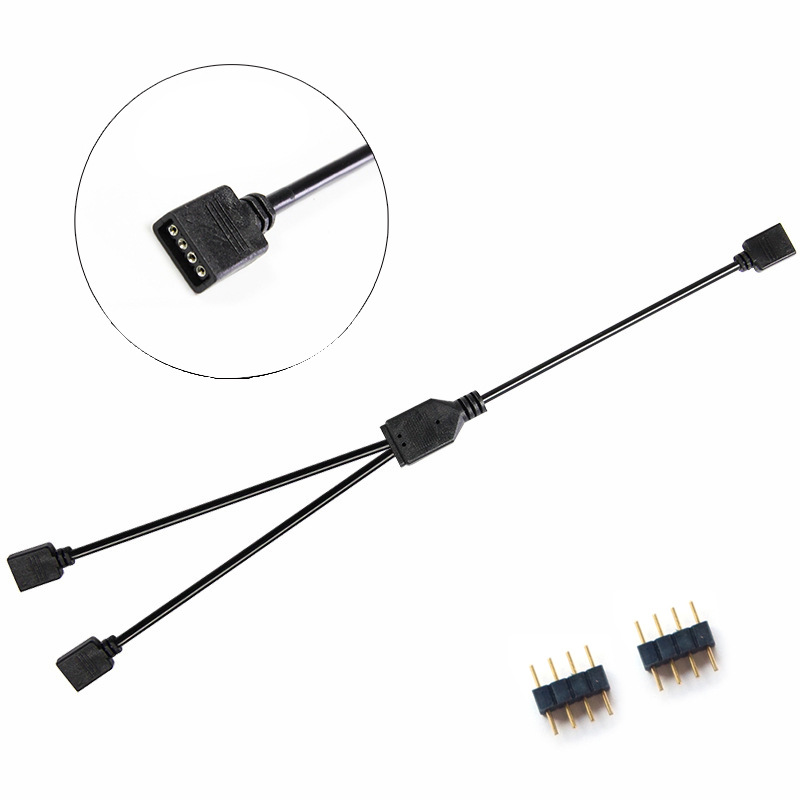 Computer motherboard synchronization cable 12V RGB 4-pin 1/5 extension ...