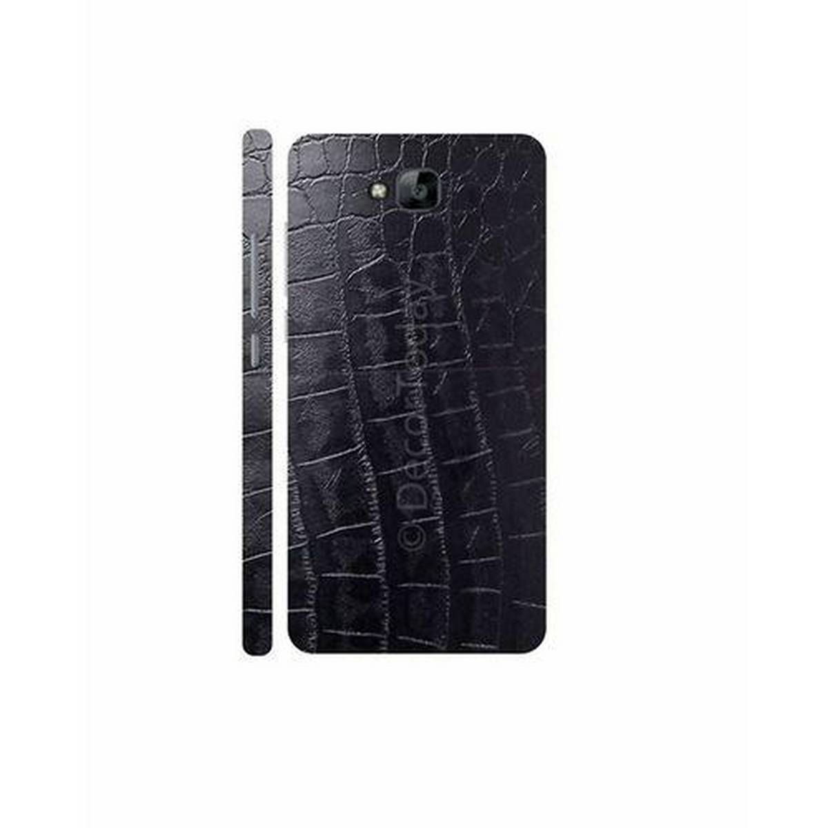 Huawei Y6 Pro Black Crocodile Leather Texture Skin - Back & Sides ...