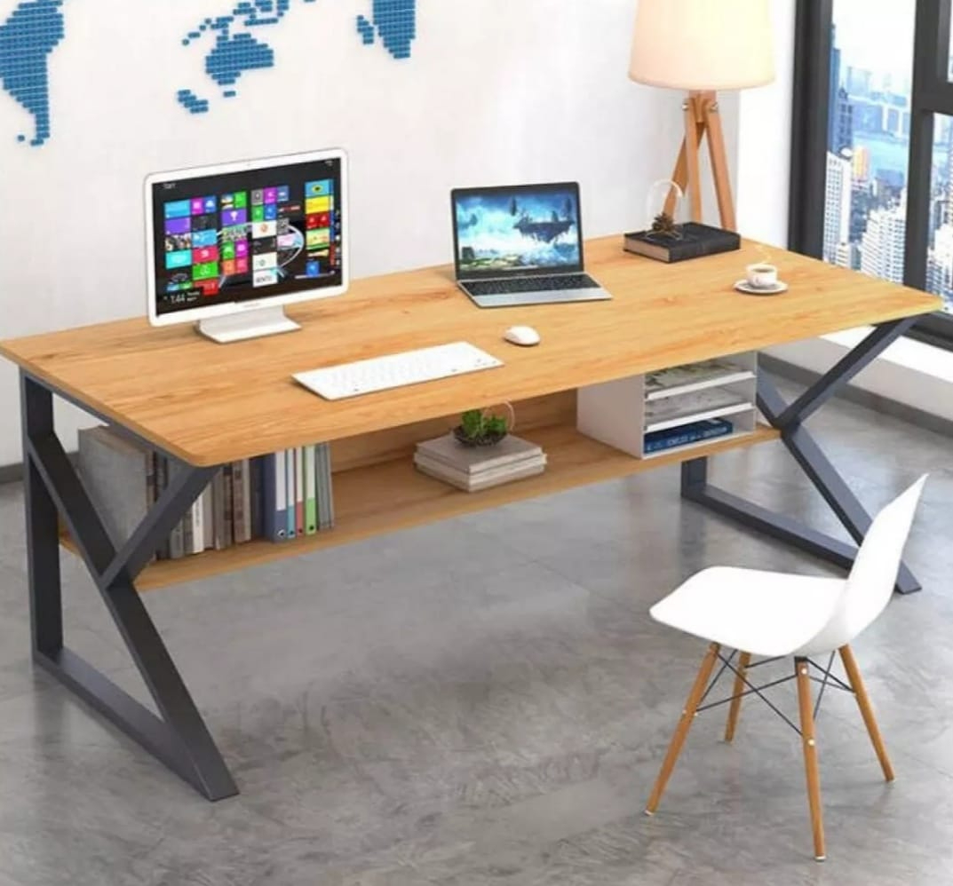 eFurniture Modern K Shape Home Office Wood Table (4' L X 2.5' H X 2' W ...