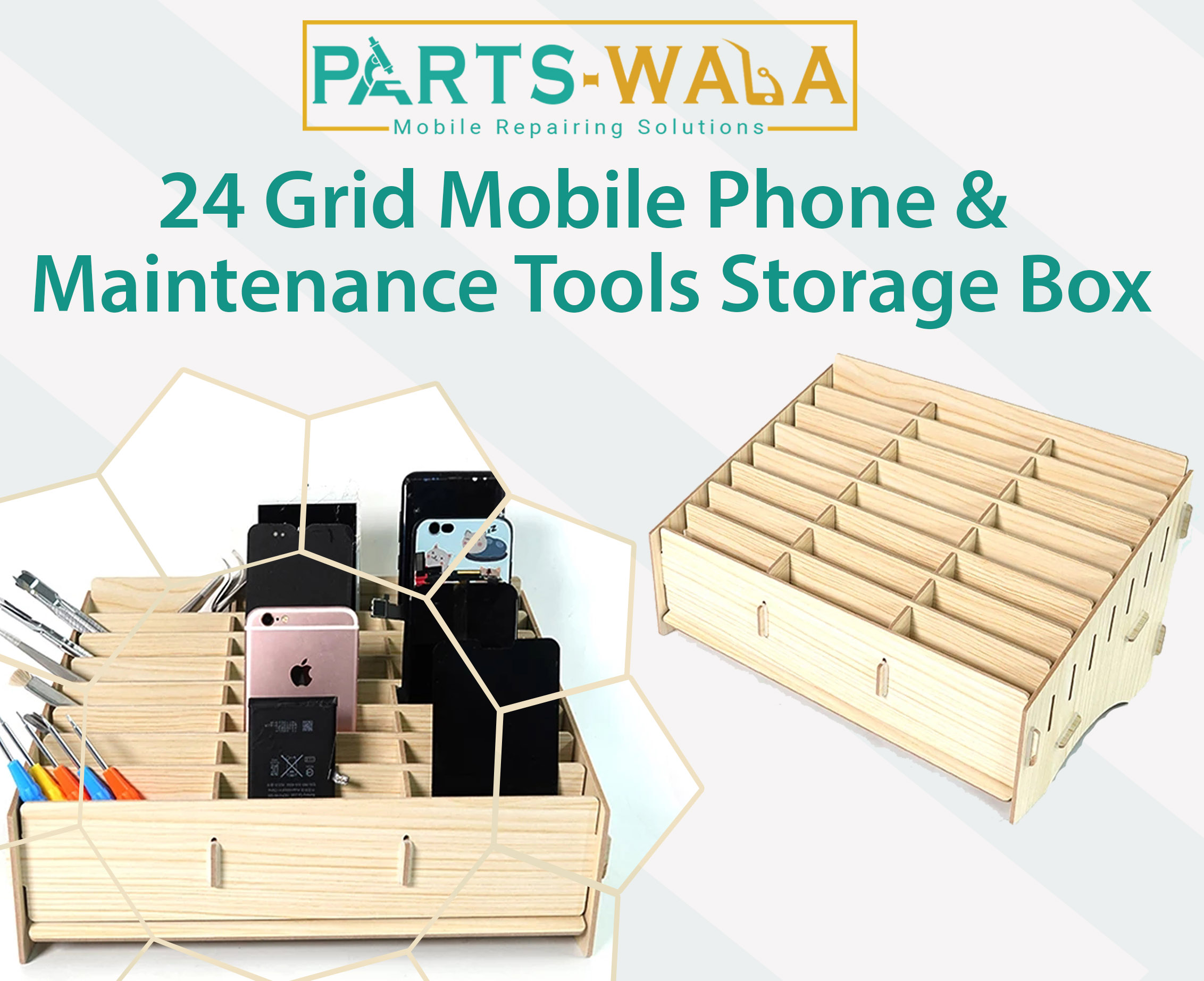 SUNSHINE SS-001B 24 grid cell phone storage box for repair Working ...