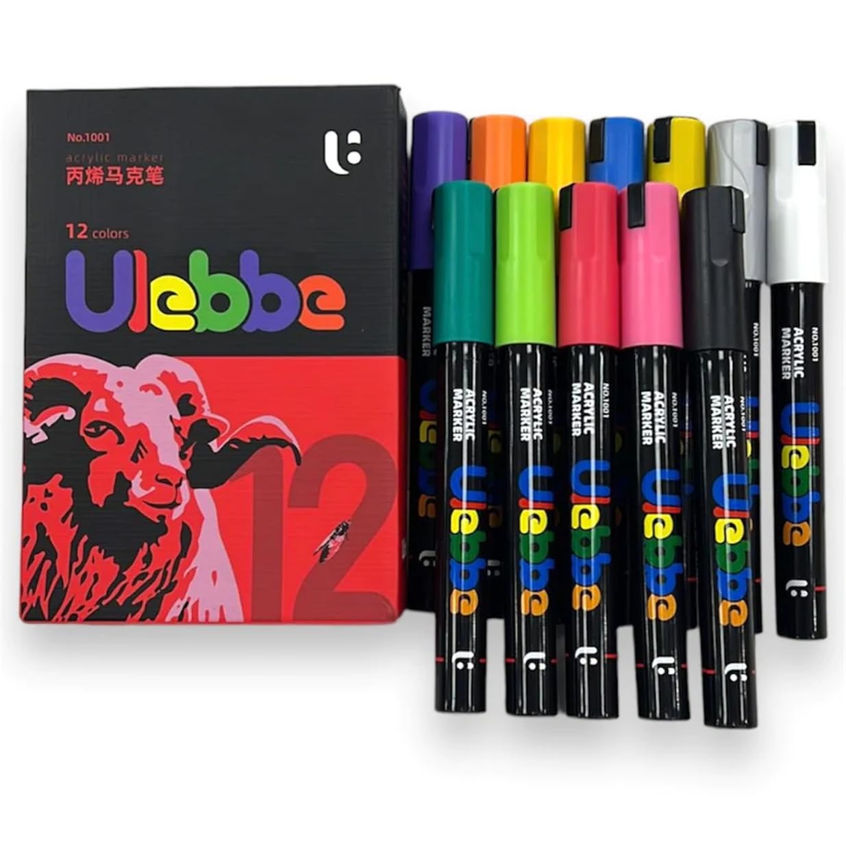 Ulebbe Permanent Acrylic Paint Markers Set Art Permanent Markers for ...