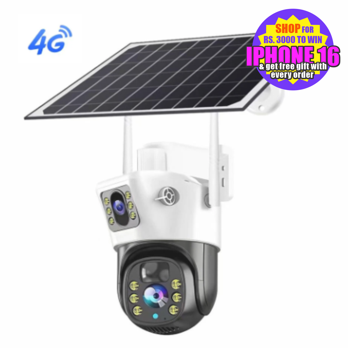 GSS 4G Solar Wifi Camera - Sim Battery Backup Camera - Wifi Smart ...