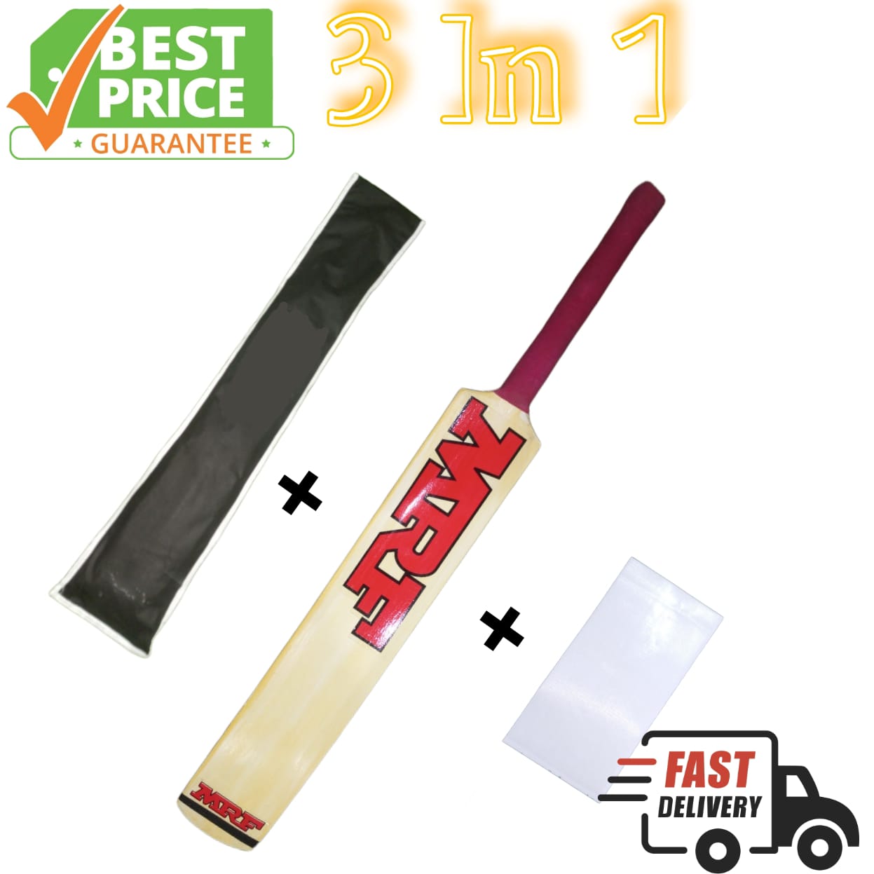 MRF High Quality Tapeball Softball Cricket Bat,free Scuff Sheet and bat ...