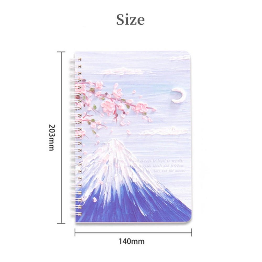 Creative A5 Coil Book Thickened Anime Oil Painting Cover Notebook ...