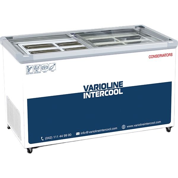 Varioline 15 Cubic Feet Deep Freezer SGF-505 Sliding Glass Door Flat ...