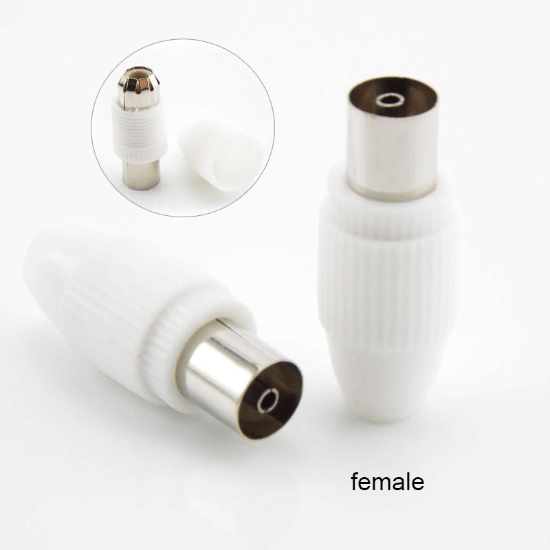 RF TV male to Male Female to Female Plug Jack socket cable Connector ...