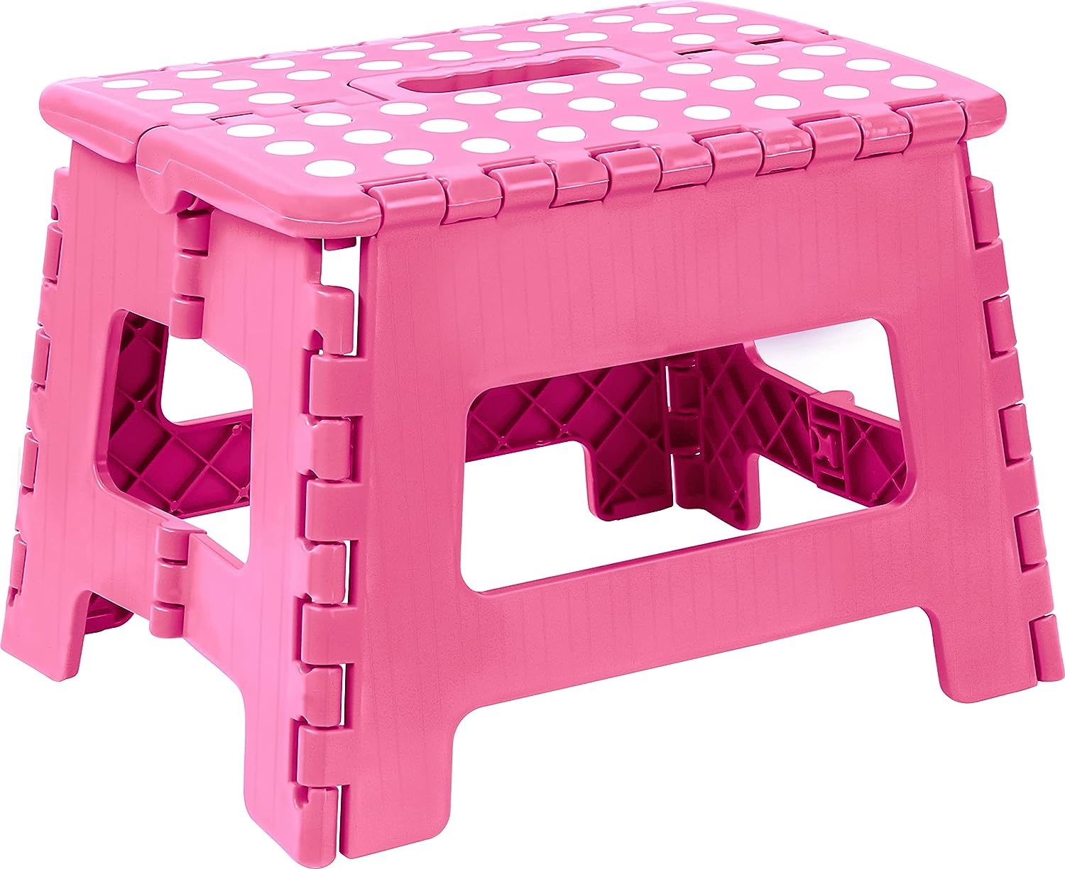Folding Step Stool Holds Up to 136 Kg - Lightweight Plastic Foldable ...