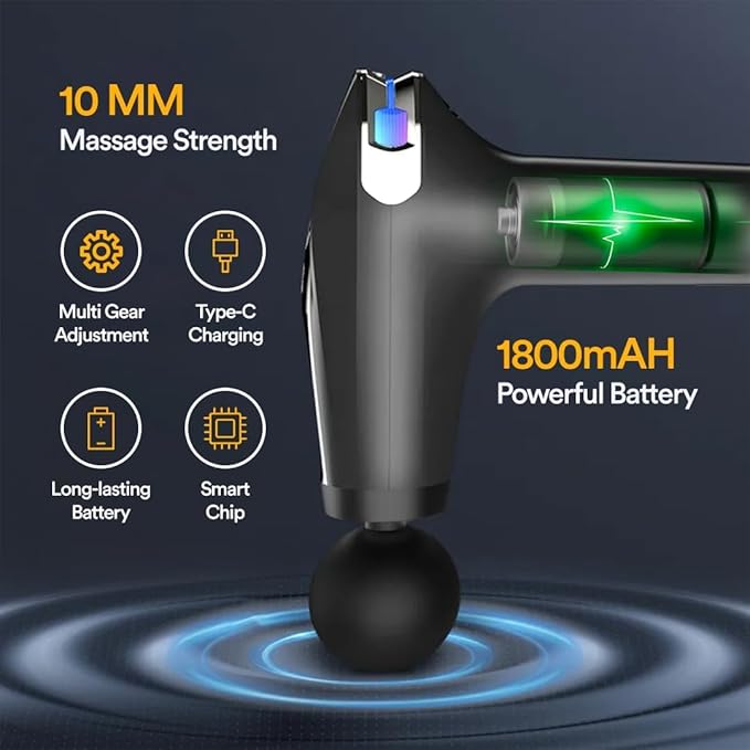 Blueidea Pro Massage Gun – Deep Tissue Muscle Massager for Pain Relief ...
