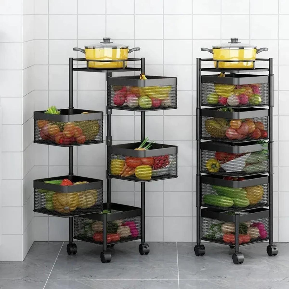 5 Layer Premium Square Metal Trolley | Daraz.pk