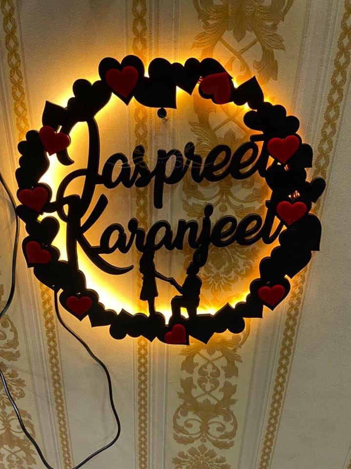 Wooden Led Name-Customize Wooden Led Frame | Daraz.pk