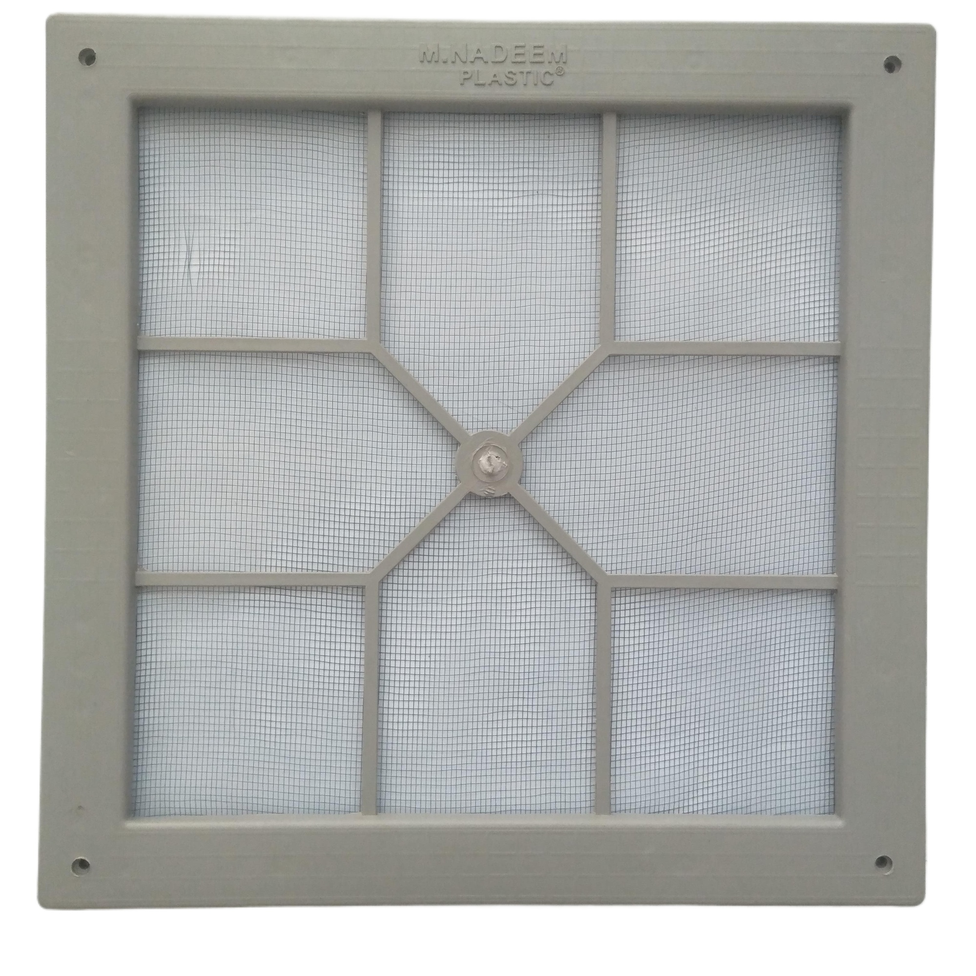 Ventilaton Mesh Jalli-14" Mesh Size(12"x12")-Light Ash-Jalli Attached ...