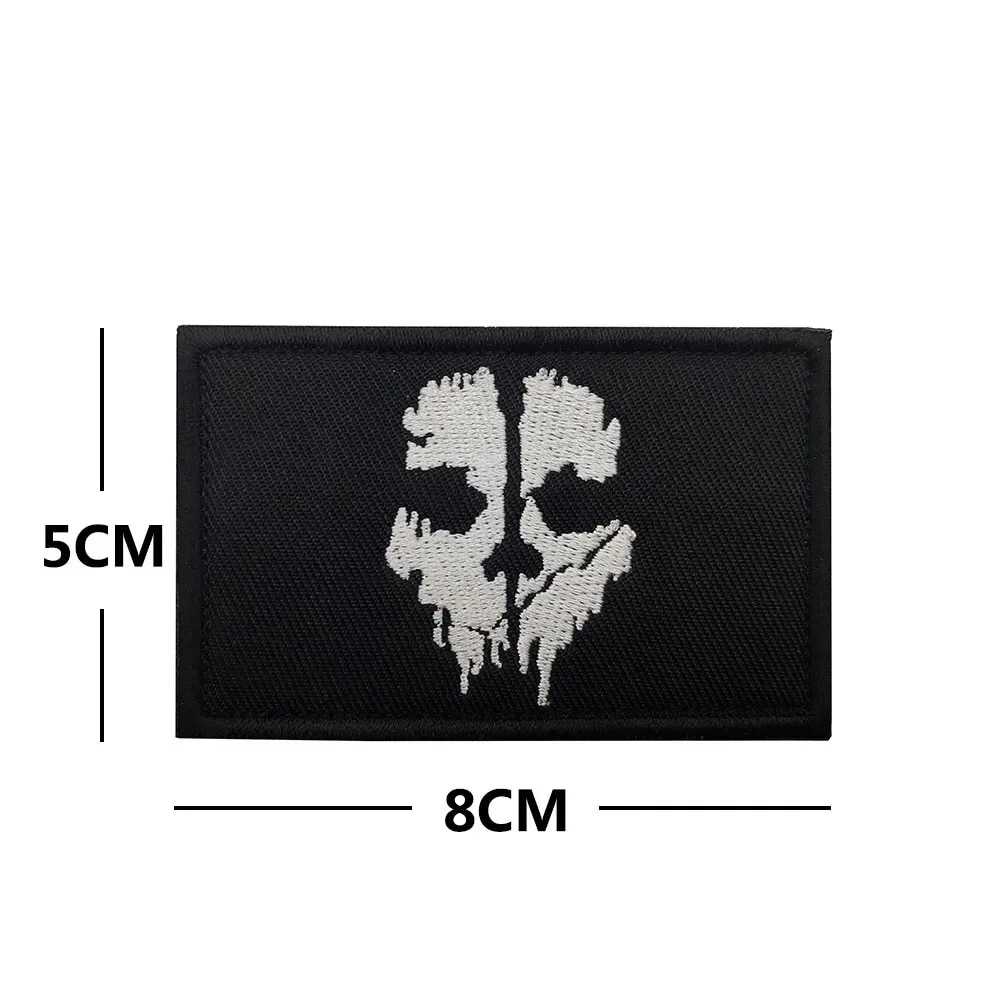 Bargain price Call of Duty Patches on Clothes Ghost Mask Embroidered ...