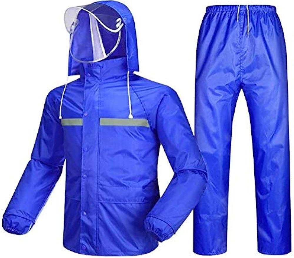 PVC RUBBER COATED RAIN COAT SUIT ORIGINAL KOREAN ( 912 ) GREEN / BLUE ...