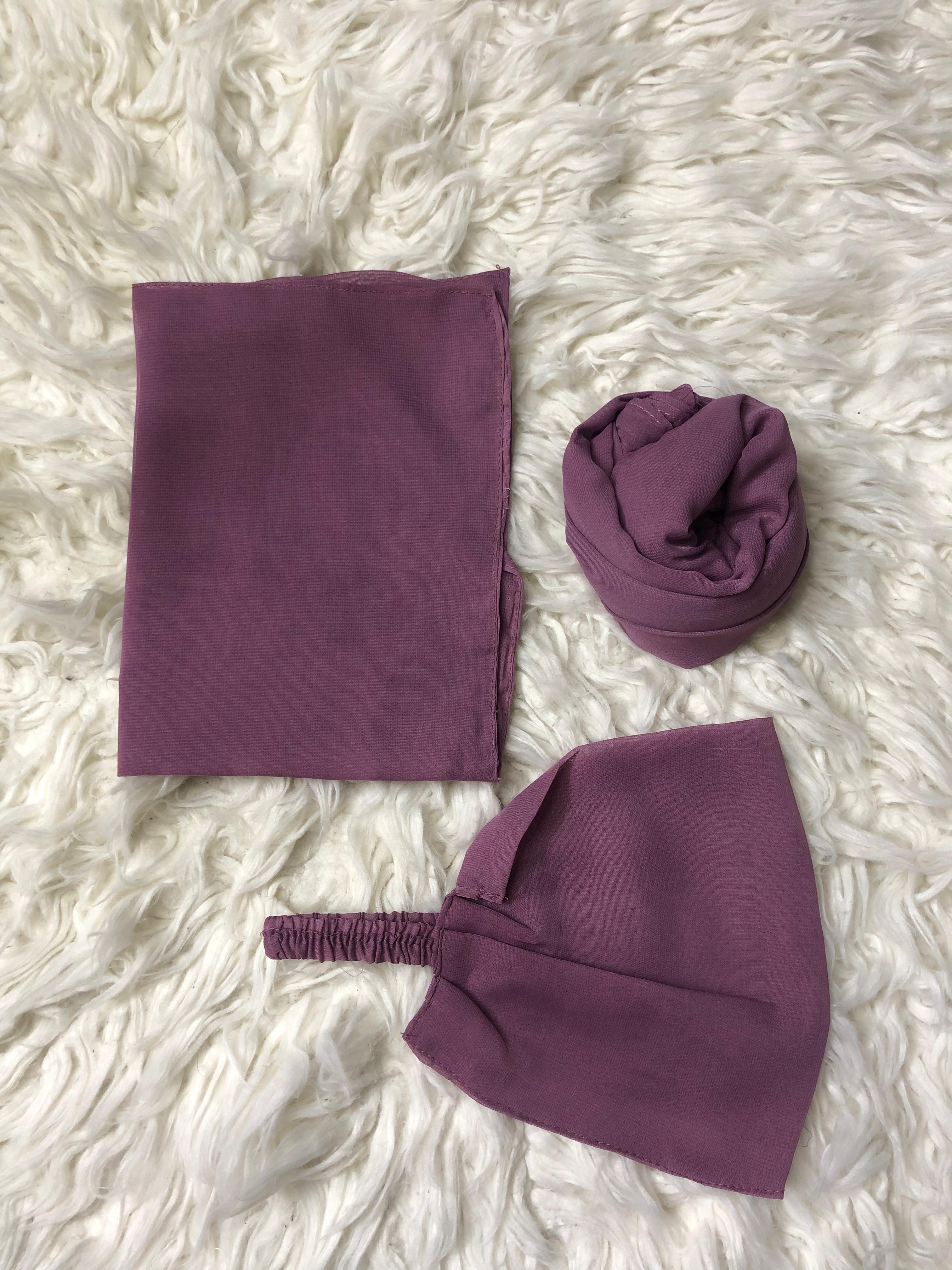 Chiffon Georgette Hijab Scarf Plus Niqab Patii Plus Cap stoller for ...