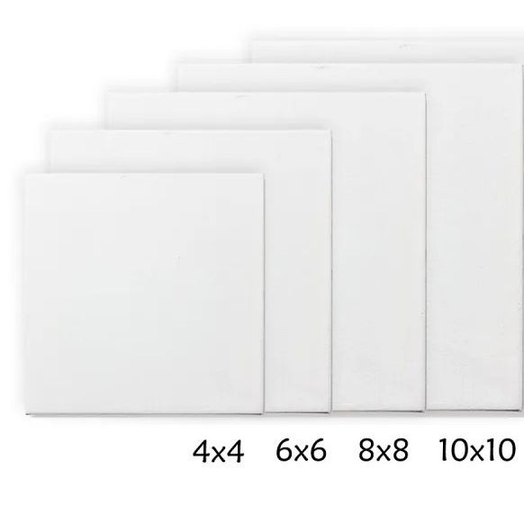 Canvas Pack 4x4 6x6 8x8 10x10 For Painting Canvas Board Panels For Art ...