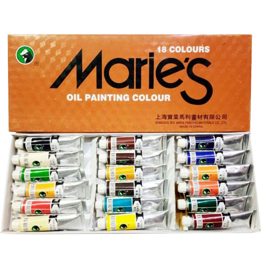Marie's Oil Colors 18 Colors Set 12 ml tube | Daraz.pk