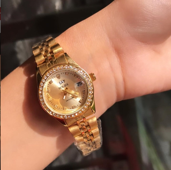 Ròléxx Mini Dial Watch For Her date and time towtone | Daraz.pk