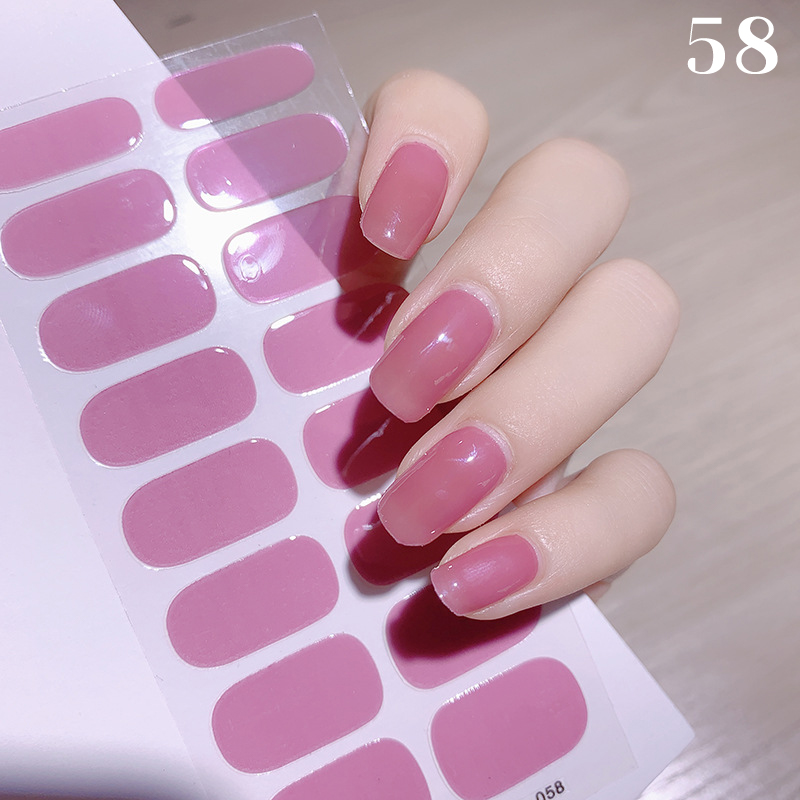 Nail Stickers Autumn And Winter Solid Color Nail Stickers Simple ...