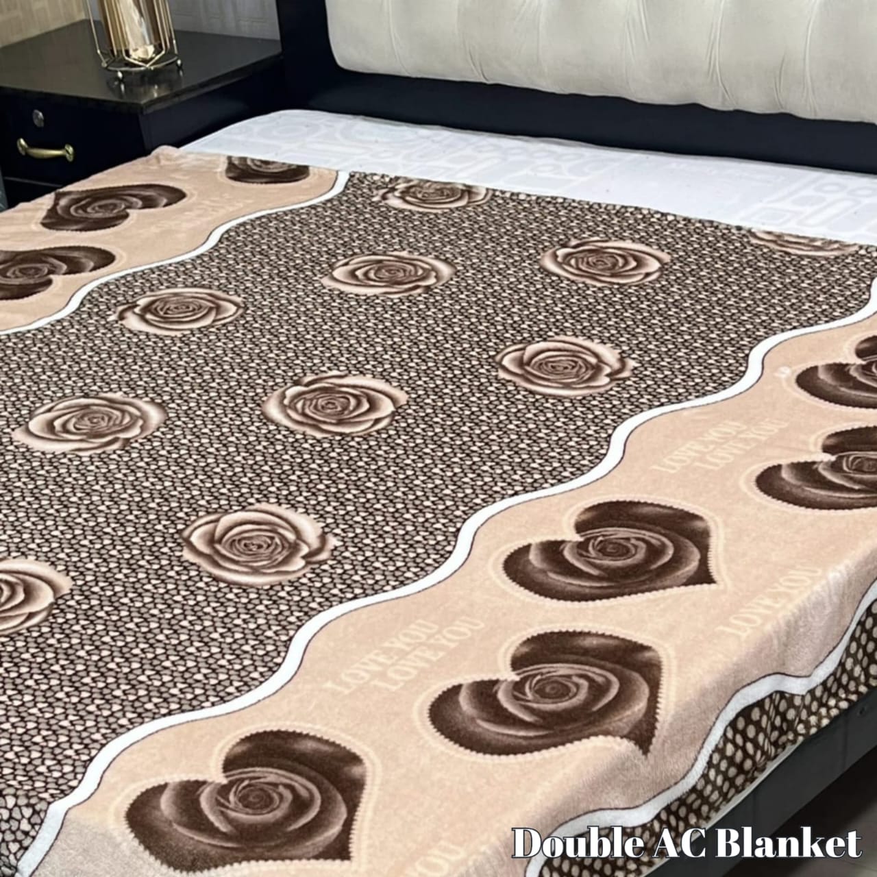 Elegant & Beautiful Designing AC Blanket/kamball Soft flees Double Bed ...