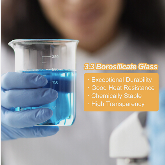 Glass Beaker, Glass Graduated Scale Measuring Cups Pack of 1 Pcs ...