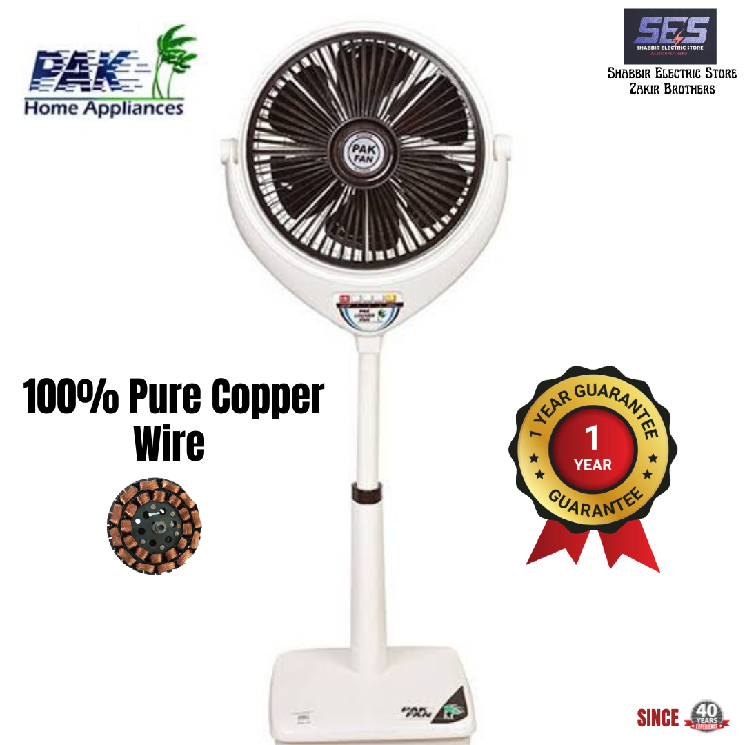 PAK LOUVER PEDESTAL / STANDING Louver FAN 14 INCHES 100% COPPER WINDING ...