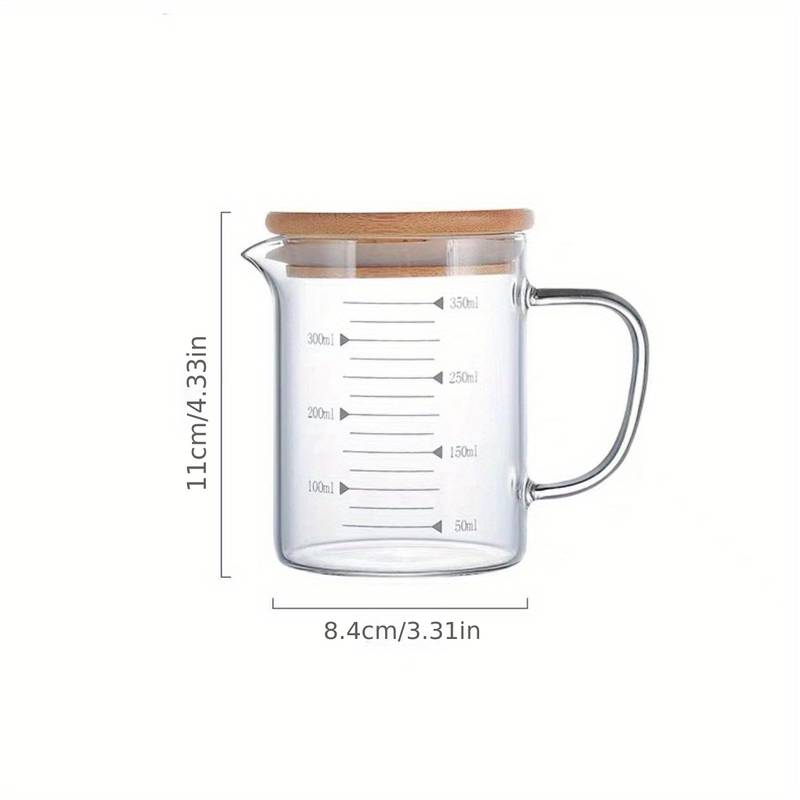 1pc, Glass Measuring Cups Jugs With Lid, Measuring Pitcher Beaker ...