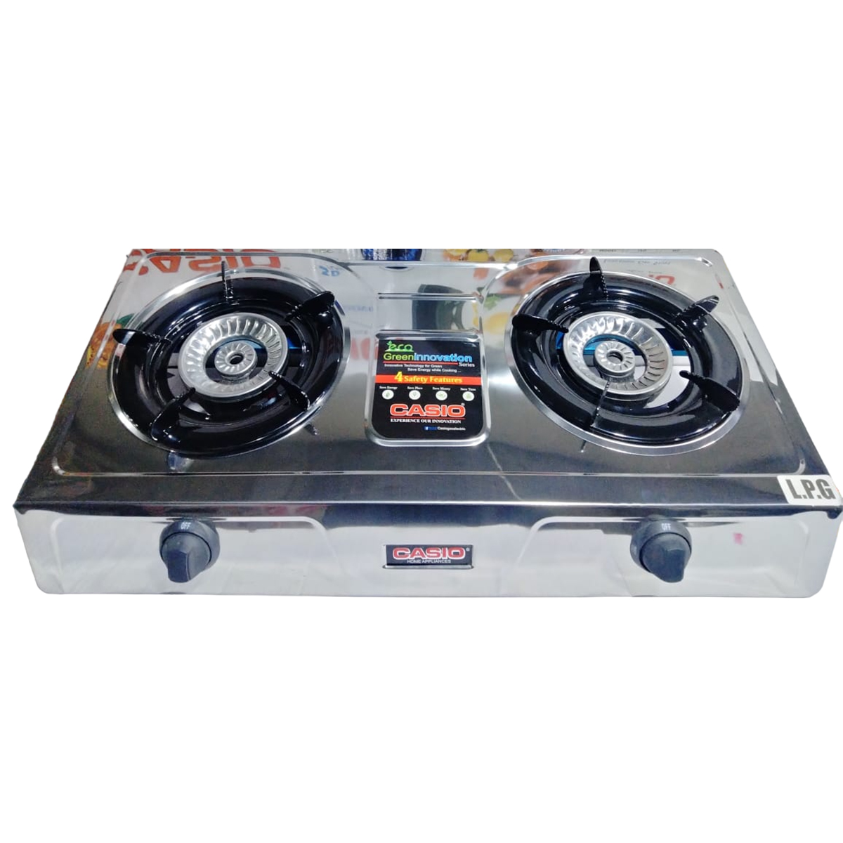Casio Gas Stove Automatic with Casted Iron Burners and Twister Flame ...