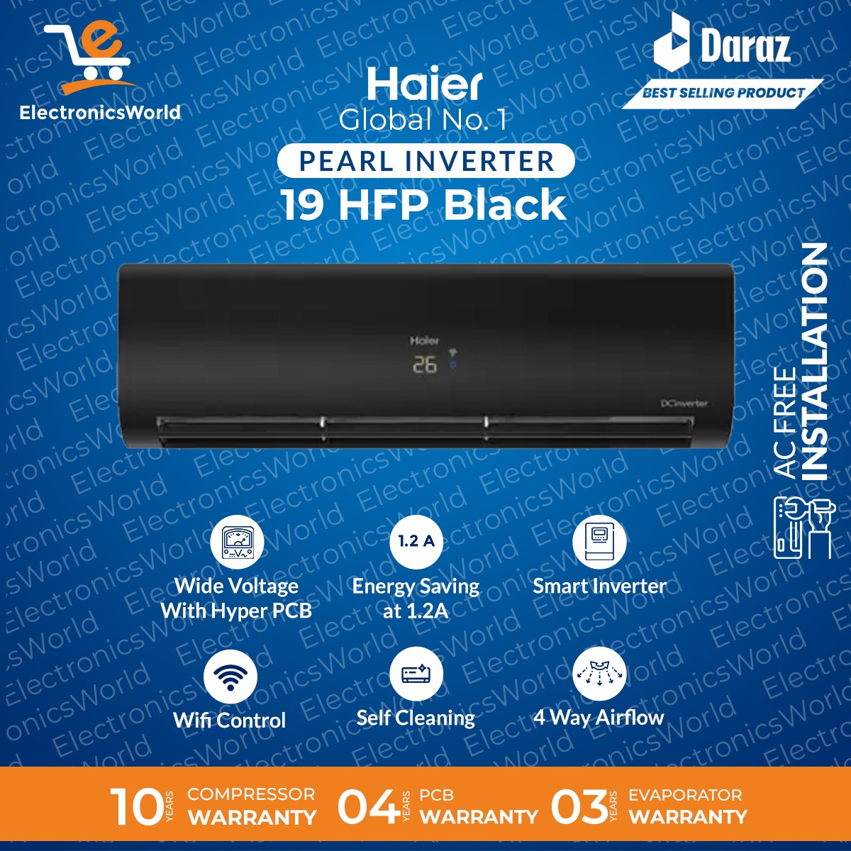 Haier Inverter Ac - HSU-19HFP CA(B) Latest Model | Pearl Inverter ...