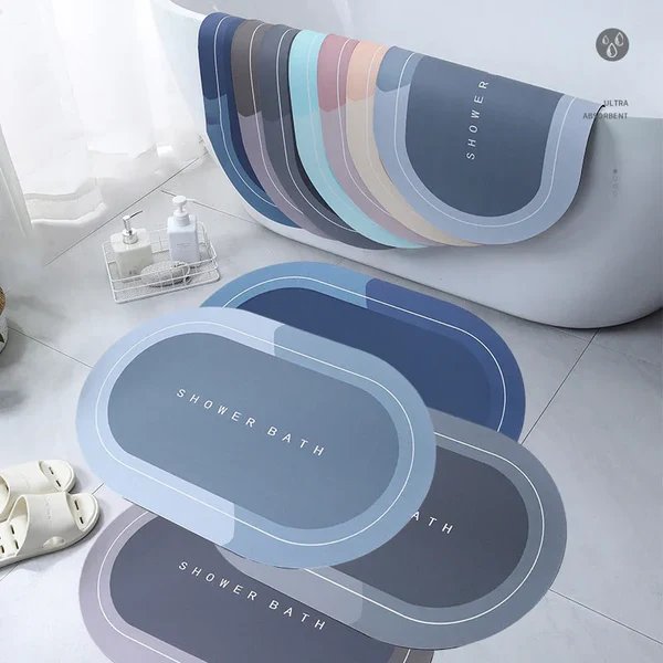 Non-Slip Waterproof Bathroom Mats Set | Absorbent Plush Bath Rugs for ...