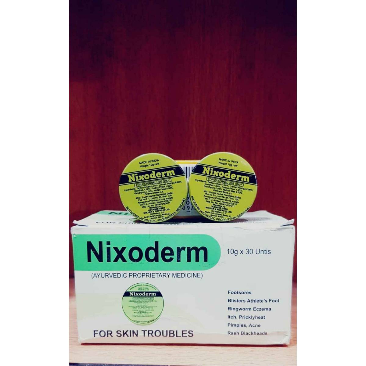 Nixoderm cream For Skin Problem (10g) Acne spots, water blisters, feet ...