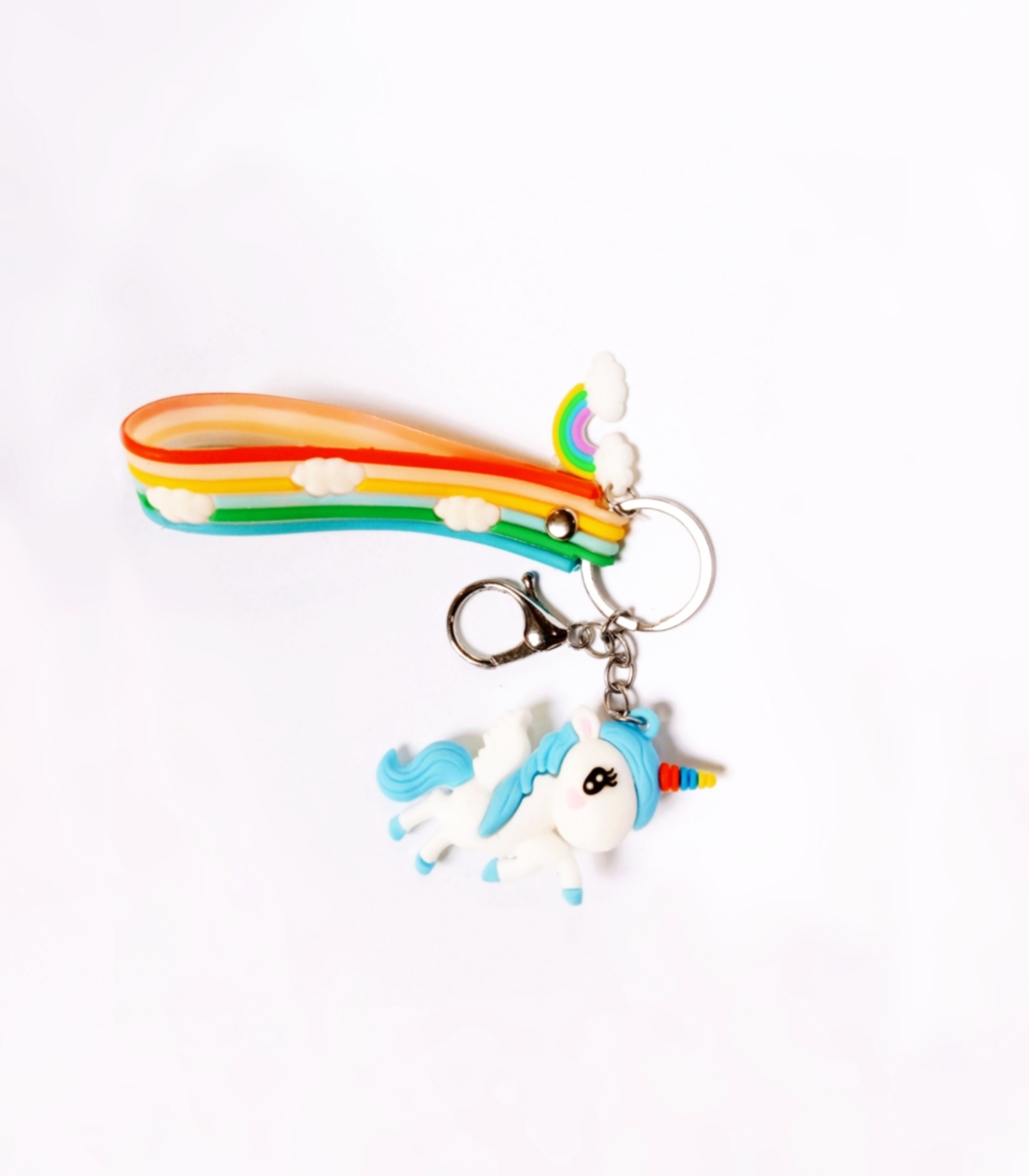 Pack of 2 Unicorn Keyring for Girls | Beautiful Yellow, Pink and Blue ...