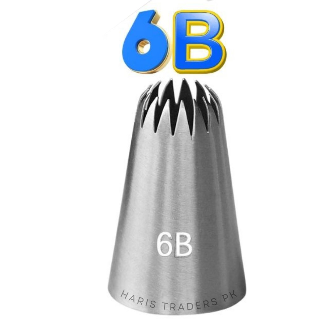 1M + 2D + 6B + Russian Nozzle Stainless Steel , Open Star Tip Pastry ...