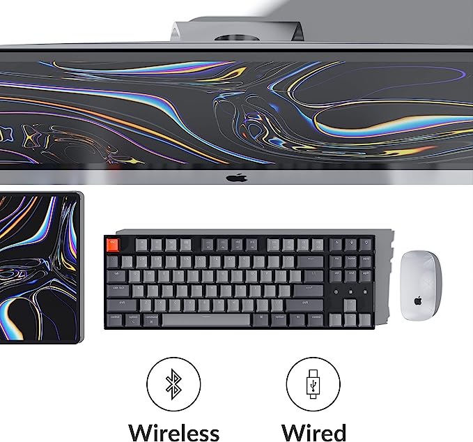 Keychron K8 Tenkeyless Wireless Mechanical Keyboard for Mac, RGB ...