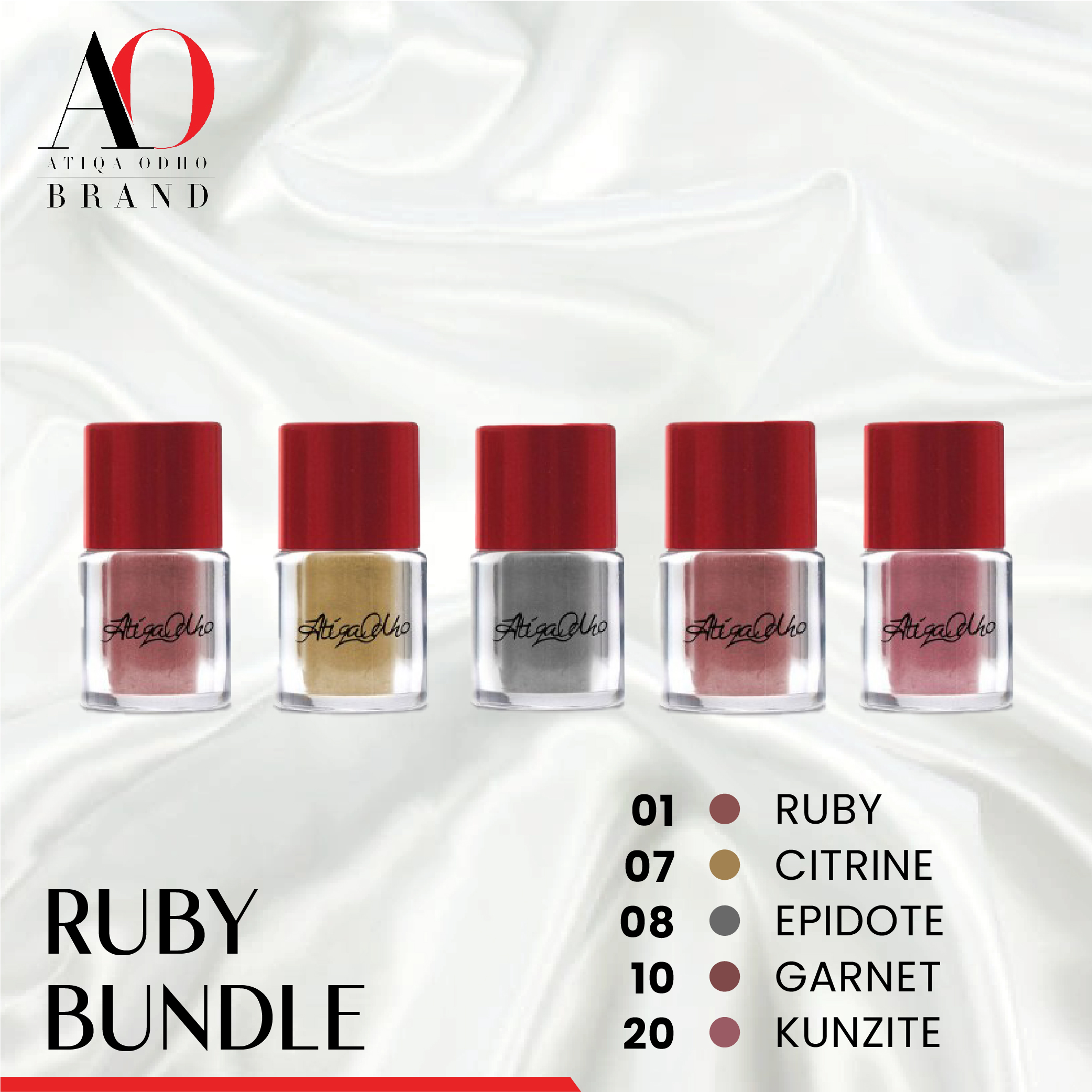 Atiqa Odho-Ruby Bundle - Pack of 5 Eyeshadows | Daraz.pk