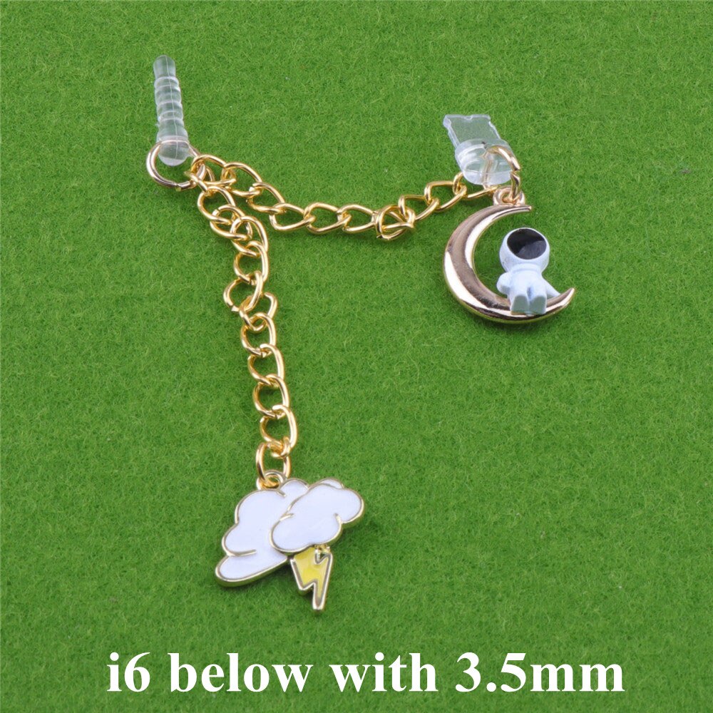 Cute Dust Plug Charm Kawaii Thunder Astronaut Dust Protection Stopper 3 ...